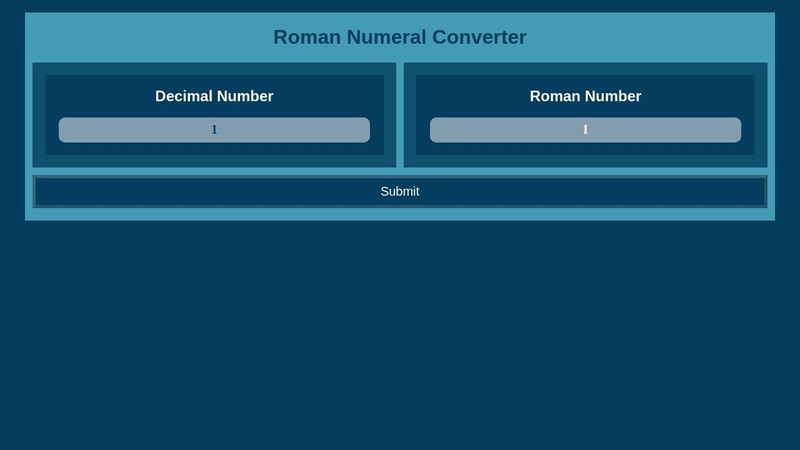 Roman Numeral Converter