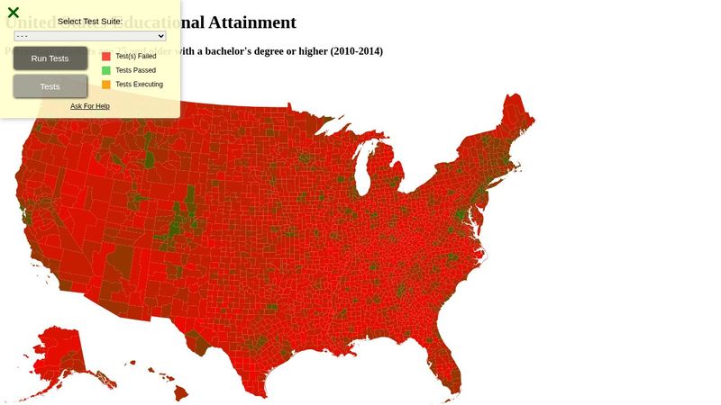 Data Visualization Projects - Visualize Data with a Choropleth Map