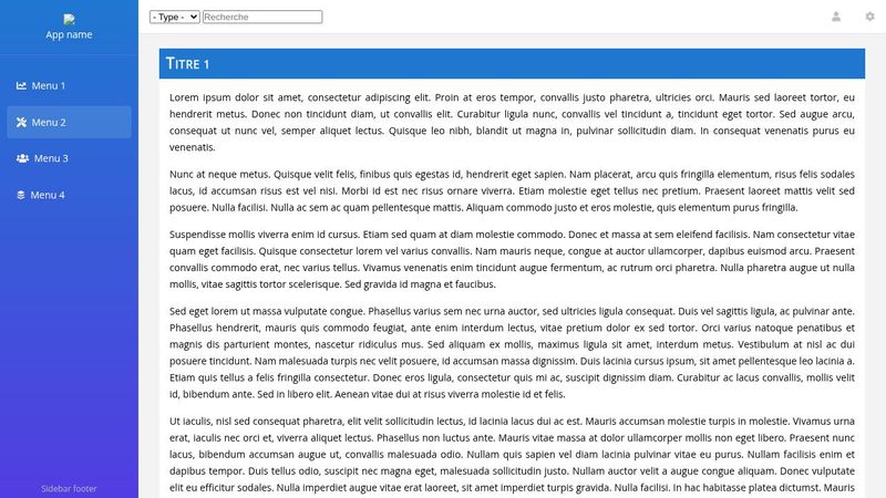 Layout sidebar and navbar fixed