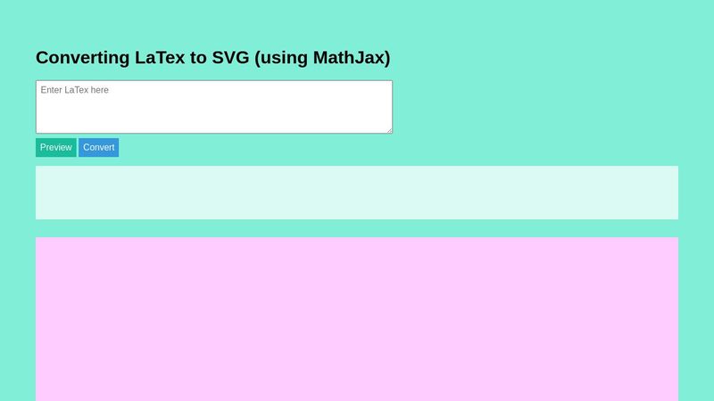 Converting LaTeX to SVG using MathJax