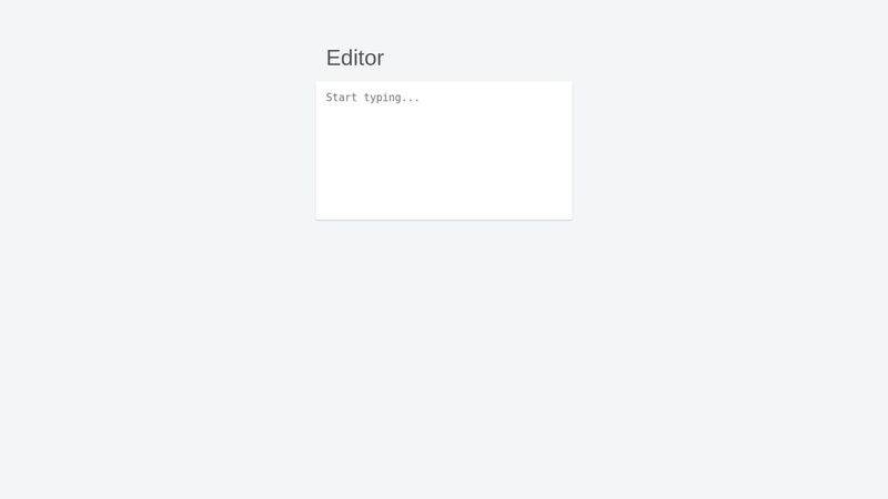 React Autosave Editor