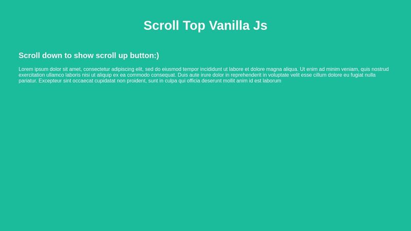 pure JavaScript - scroll to top