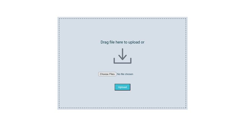 Drag and drop file upload