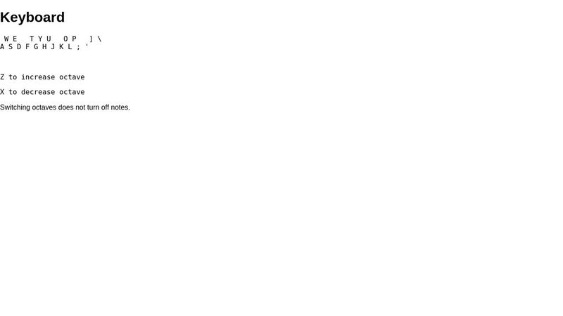 Tone.JS basic keyboard