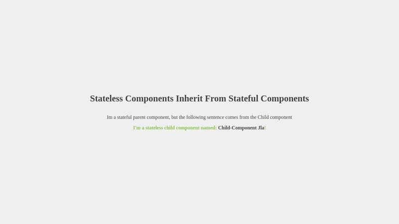 React Basics: Stateless Components Inherit From Stateful Components ...