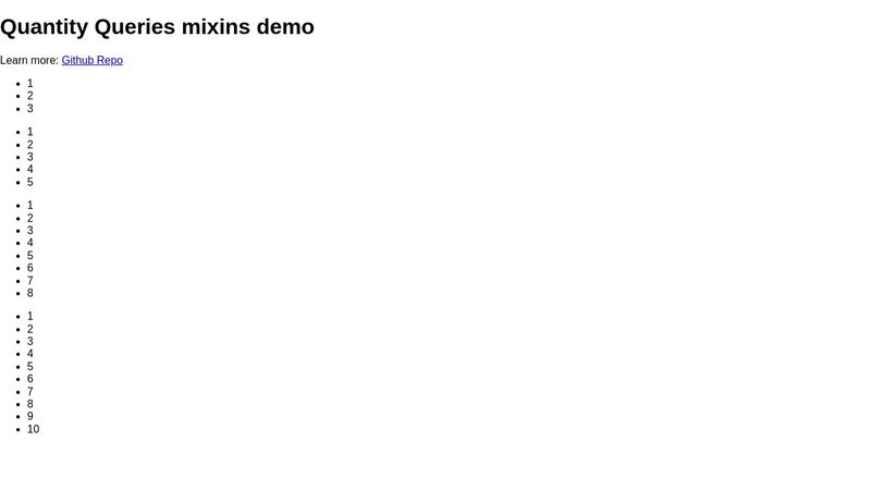 Quanity Queries Sass mixins demo
