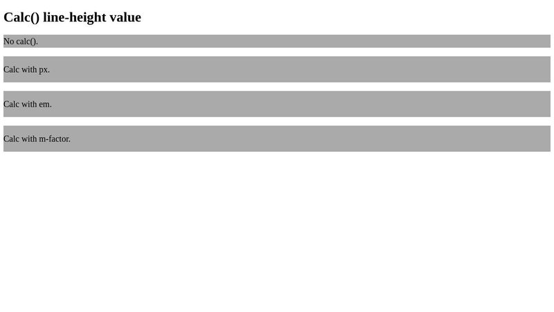 Calc() line-height value