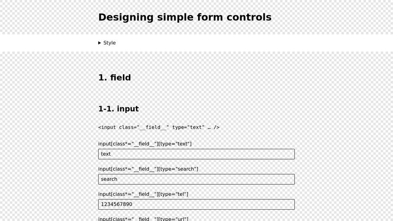 Designing simple form controls