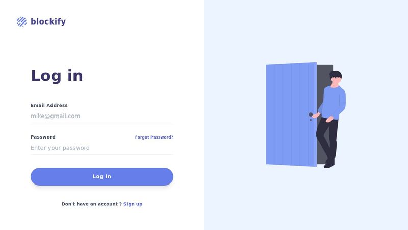 Responsive Login Form Page built with tailwind css