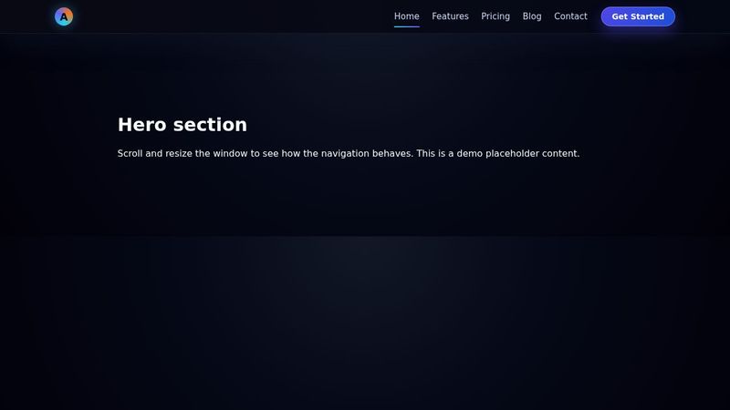 Premium Responsive Navbar – Dark Gradient