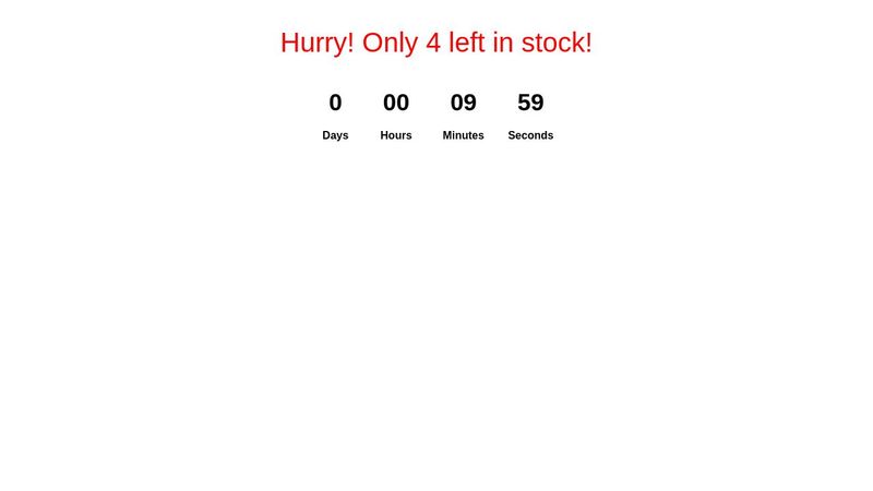 Styled JavaScript Countdown Clock