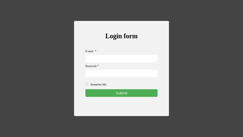 Contact Form With Validation