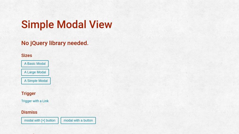 Simple Modal with pure JS