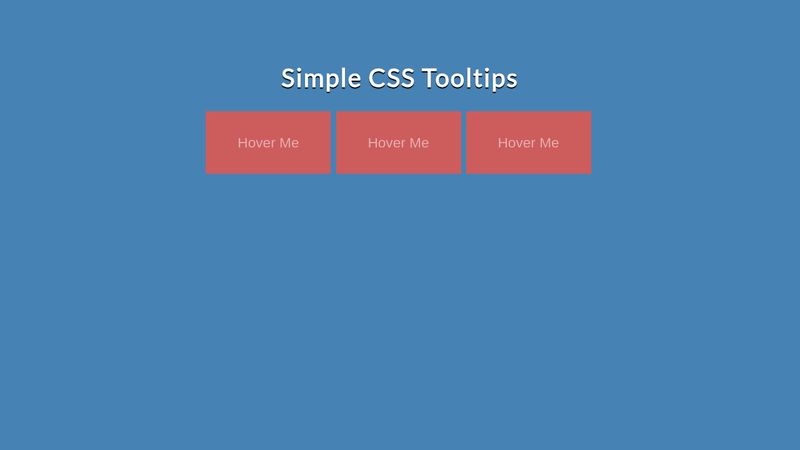 Simple CSS Tooltips