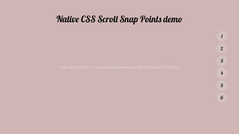 Native CSS Scroll Snap Points demo