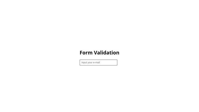 React Email Form Validation