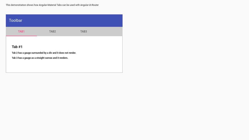 Canvas-Gauge, Angular Material Tabs with UI-Router