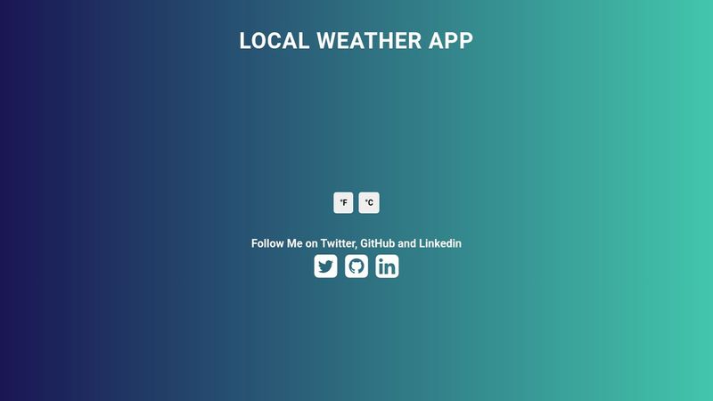 Local Weather App | FreeCodeCamp Project