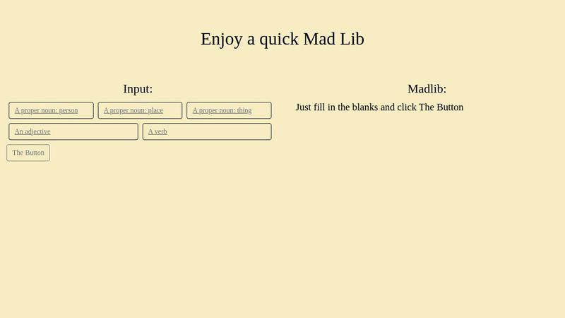 Mad Lib Maker