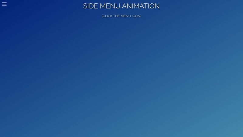 Side Menu Animation