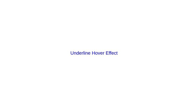 Underline hover effect