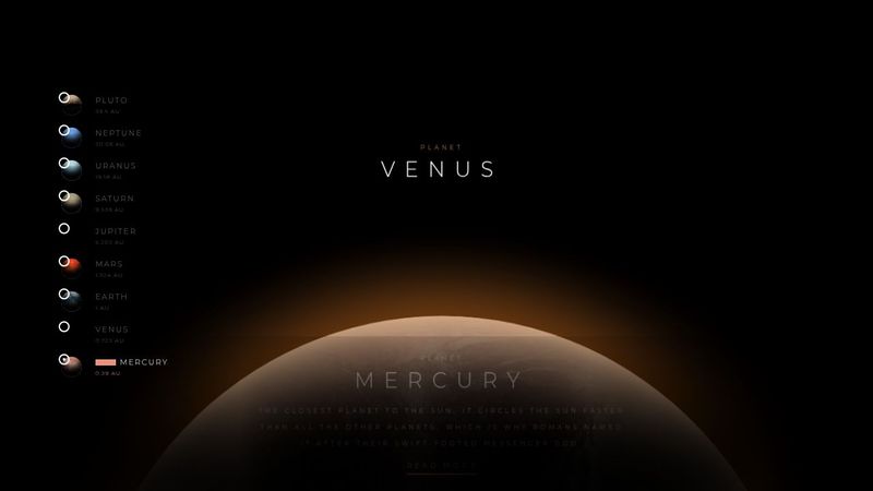 Solar System Explorer in CSS