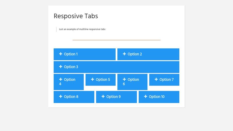 Responsive tabs