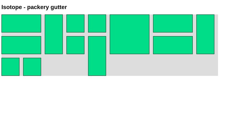 Isotope - packery gutter