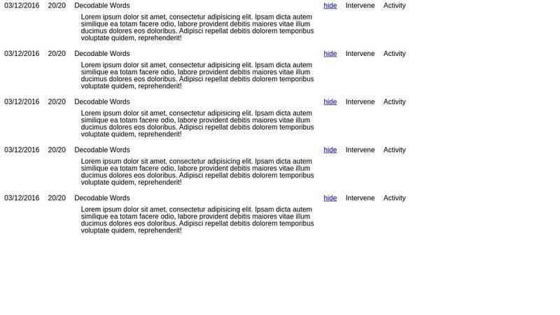 Sortable Expandable Table