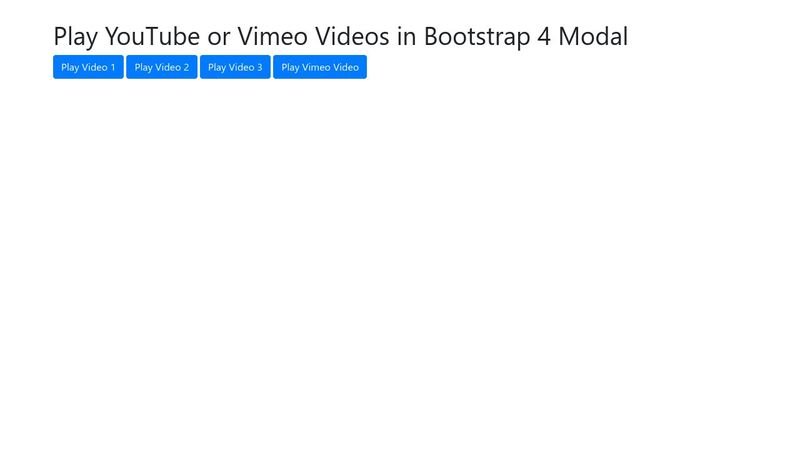 Youtube video modal bootstrap 4