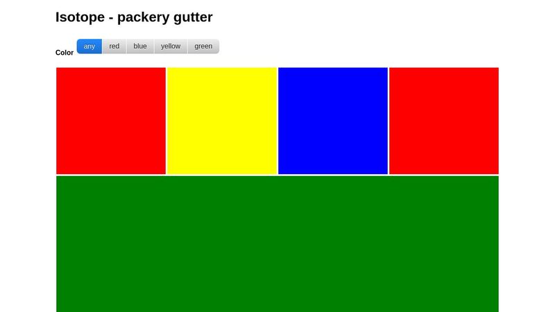 Isotope - packery gutter / FILTER