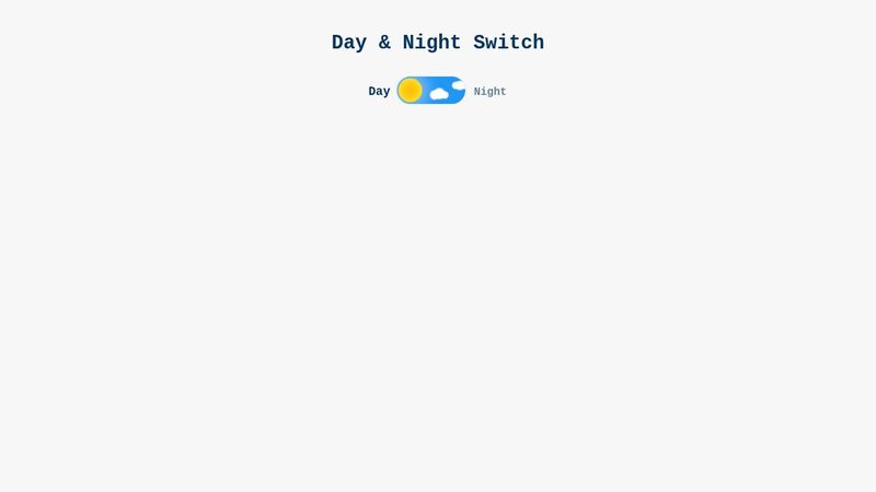 Pure CSS Day & Night Switch