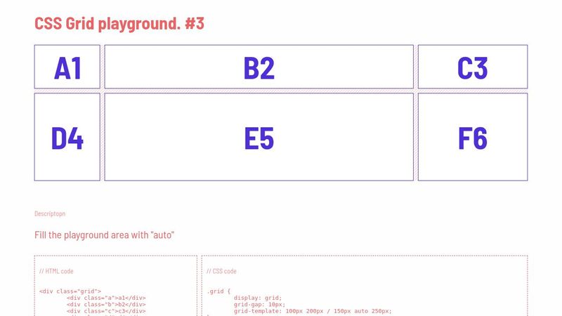 CSS Grid playground #3