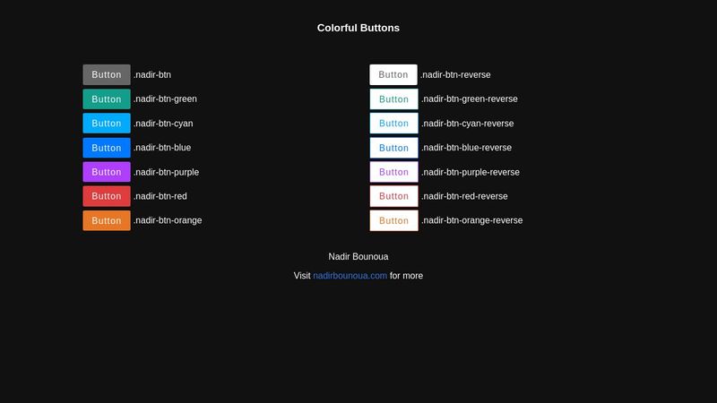 Colorful Buttons CSS