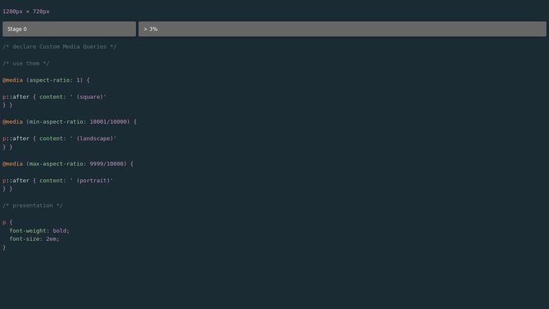 PostCSS Preset Env demo: Custom Media Queries