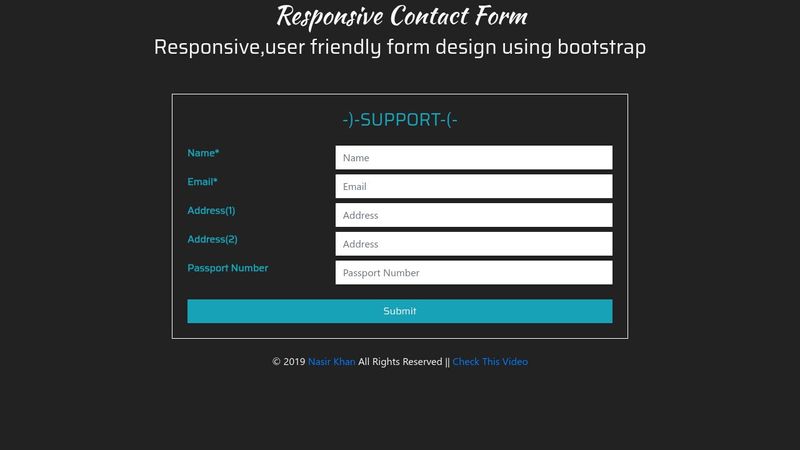 Responsive Contact Form