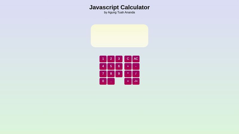 Javascript Calculator