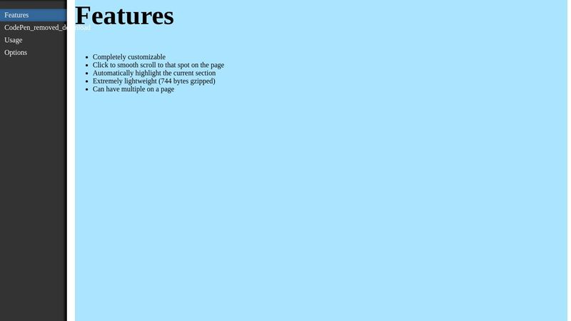 jQuery TOC Scrollspy
