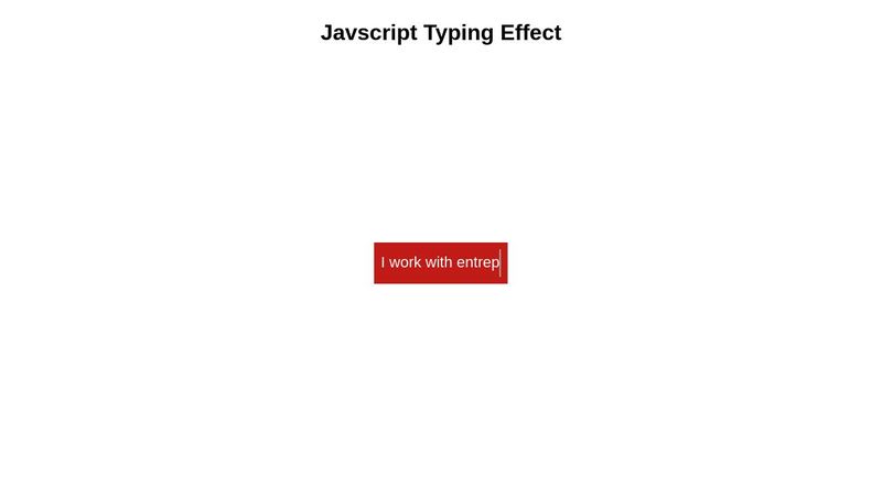 Pure Javascript Type Effect