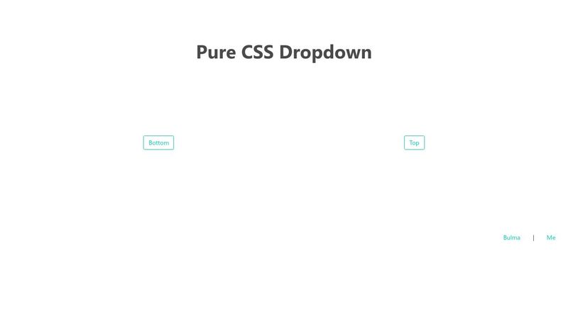PureCSS Dropdown ( + BulmaCSS )