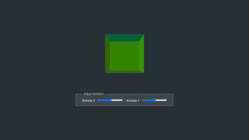 3d Cube in CSS with Rotation Inputs