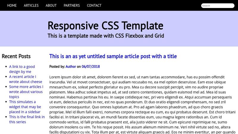 Simple Responsive CSS Template