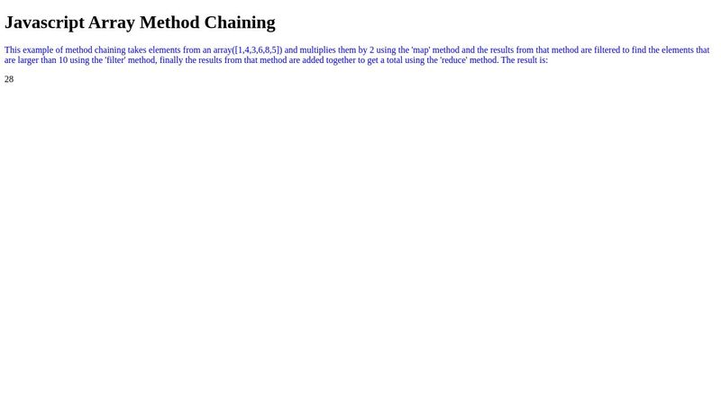 Javascript method chaining