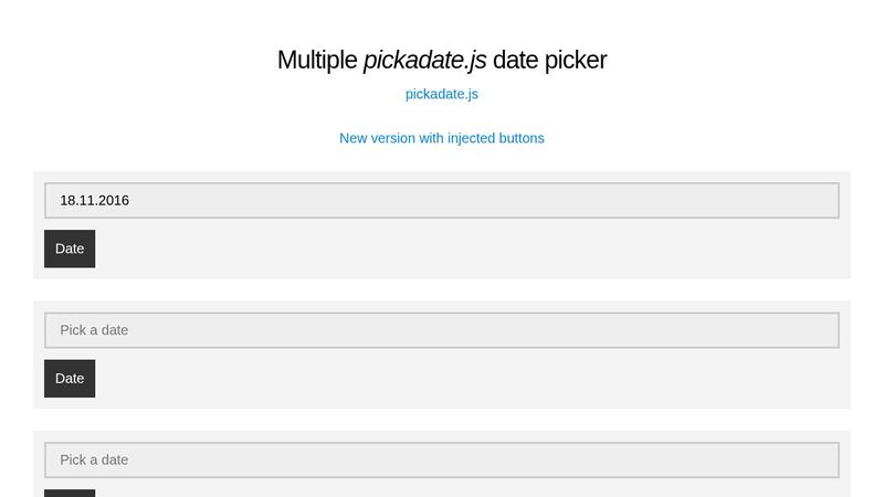 Multiple pickadate.js date picker