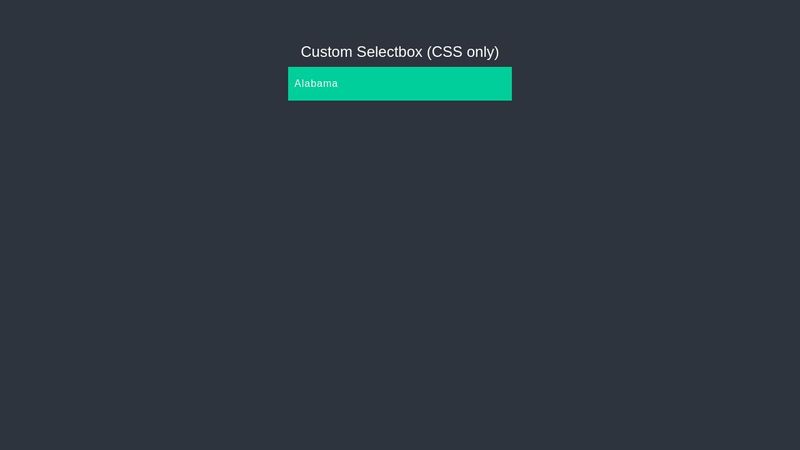 Custom Selectbox (CSS only)