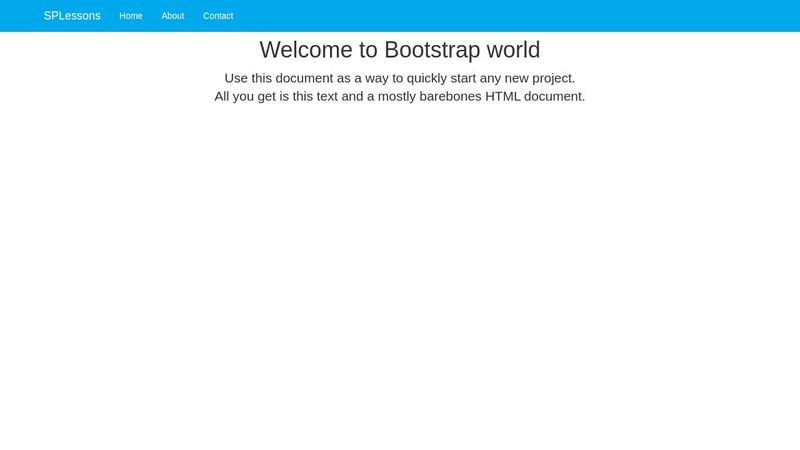 Bootstrap 3 Tutorial