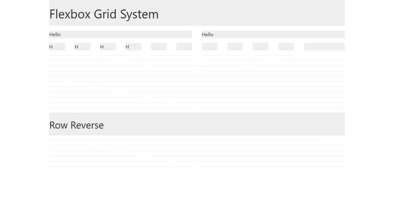 Flexbox Grid System