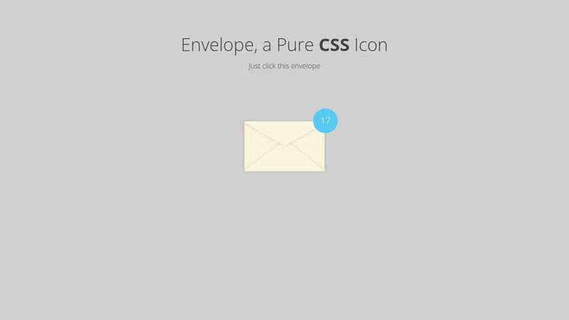 Envelope, a Pure CSS Icon