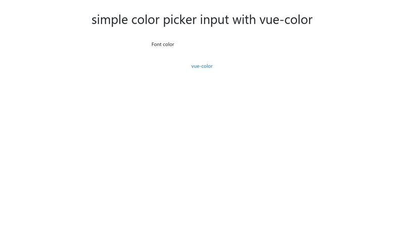 simple color picker input with vue-color