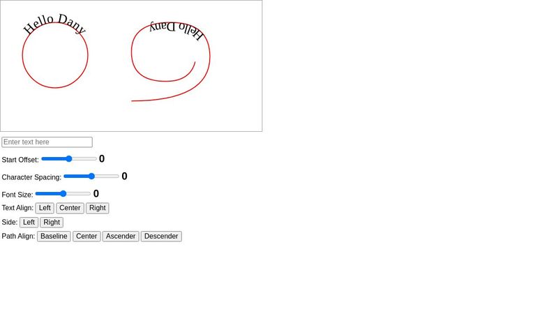 Fabric.js Text on Path